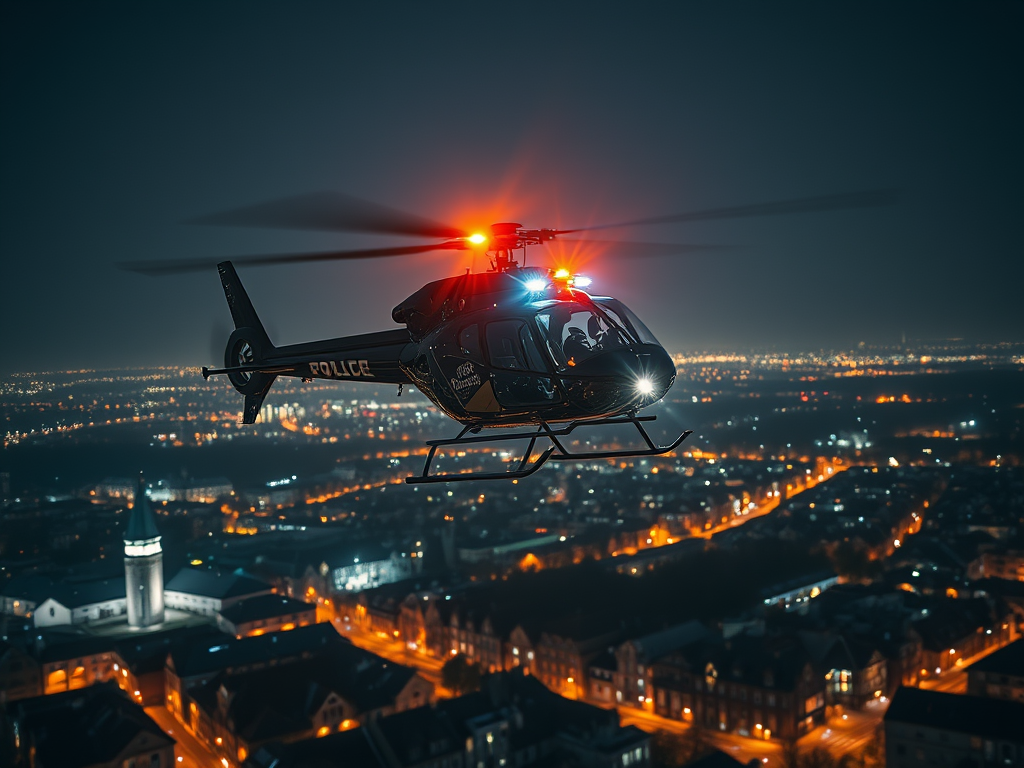 Hubschrauber Uber Dusseldorf Heute Nacht